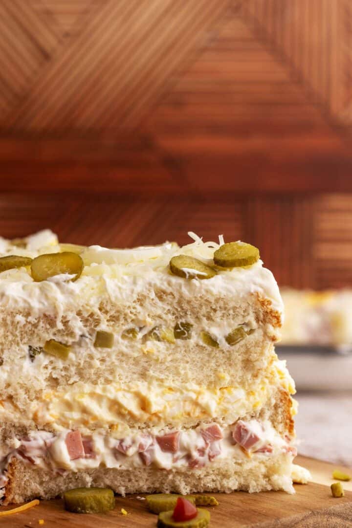 Savory Sandwich Cake - Cookhouse Diary