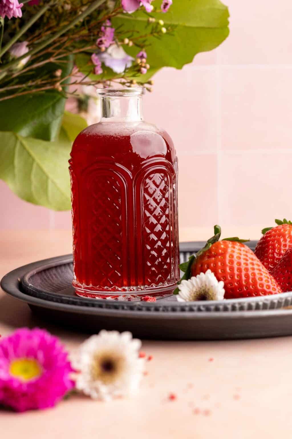 Strawberry Simple Syrup - Cookhouse Diary