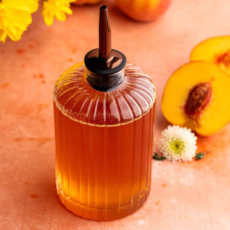 Peach Simple Syrup - Cookhouse Diary